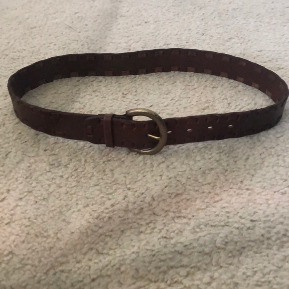 Accessories | Small Brown Belt With Gold Buckle | Poshmark